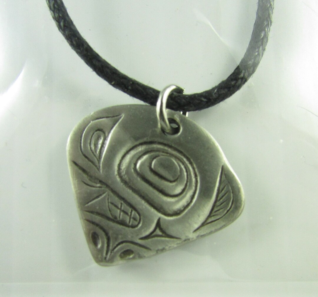 TSIMSHIAN WOLF Necklace Designed by Alex Helin - Pewter - 1" Icon on ...