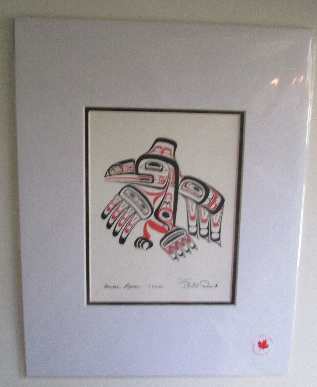 New haida RAVEN Xuuya by Haida Artist Bill Reid 11 X 14 Matted and ...