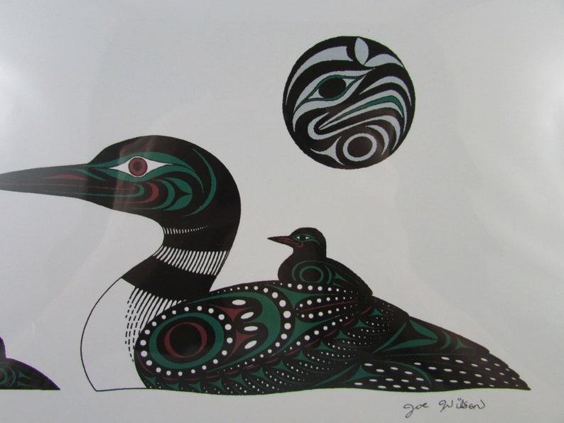 New "loons" Art Card by Cowichan Tribes Native Band Artist Joe Wilson 6 ...
