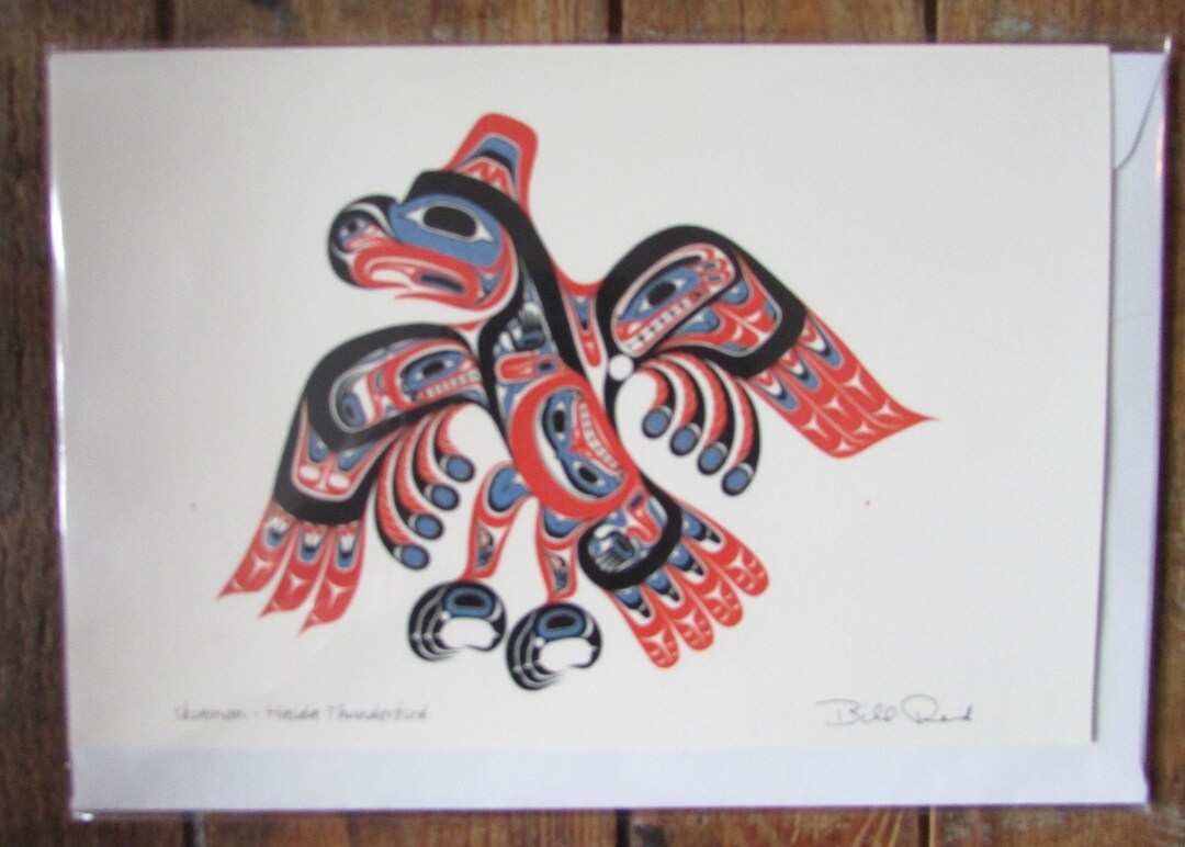 New "skiamsm - HAIDA Thunderbird" Art Card by Haida Artist Bill Reid 6 ...