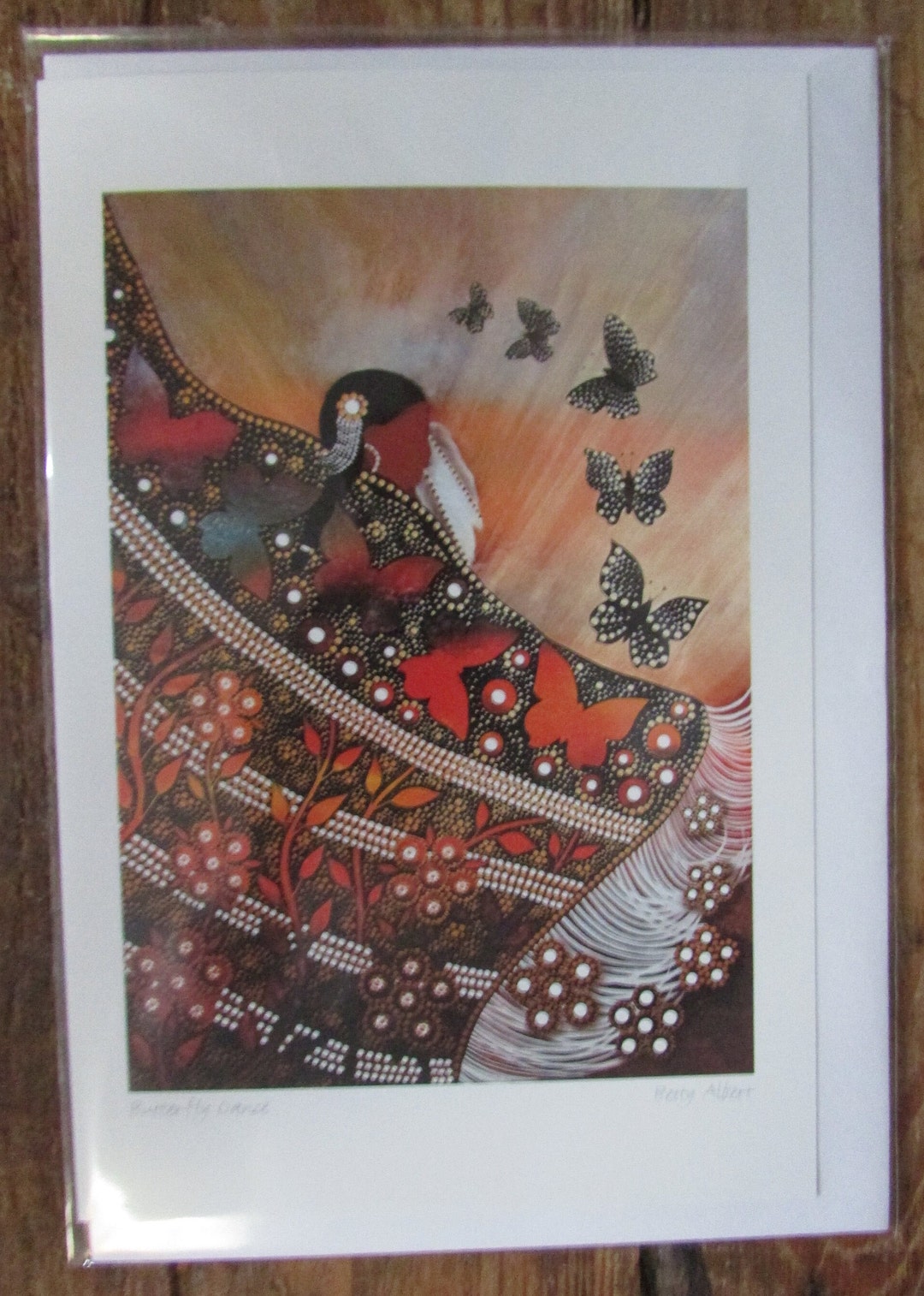 New "butterfly Dance" Betty Albert Art Card 6"x9" Blank Inside With ...