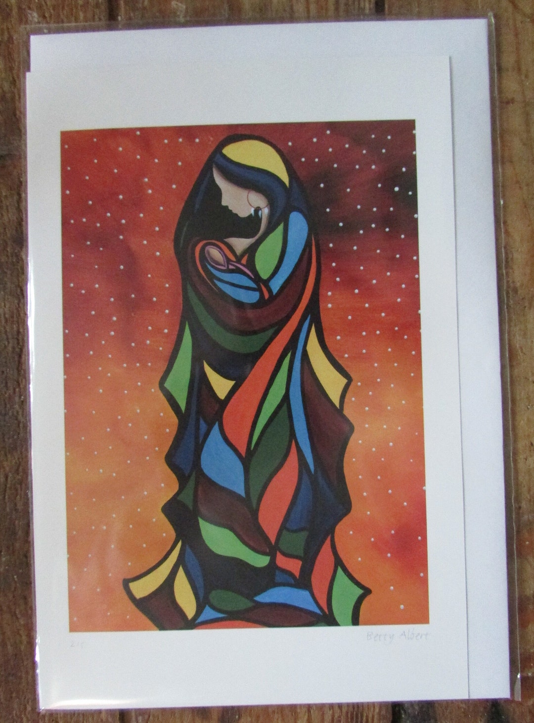 New 215 by Cree Artist Betty Albert Art Card 6x9 Blank Inside With ...