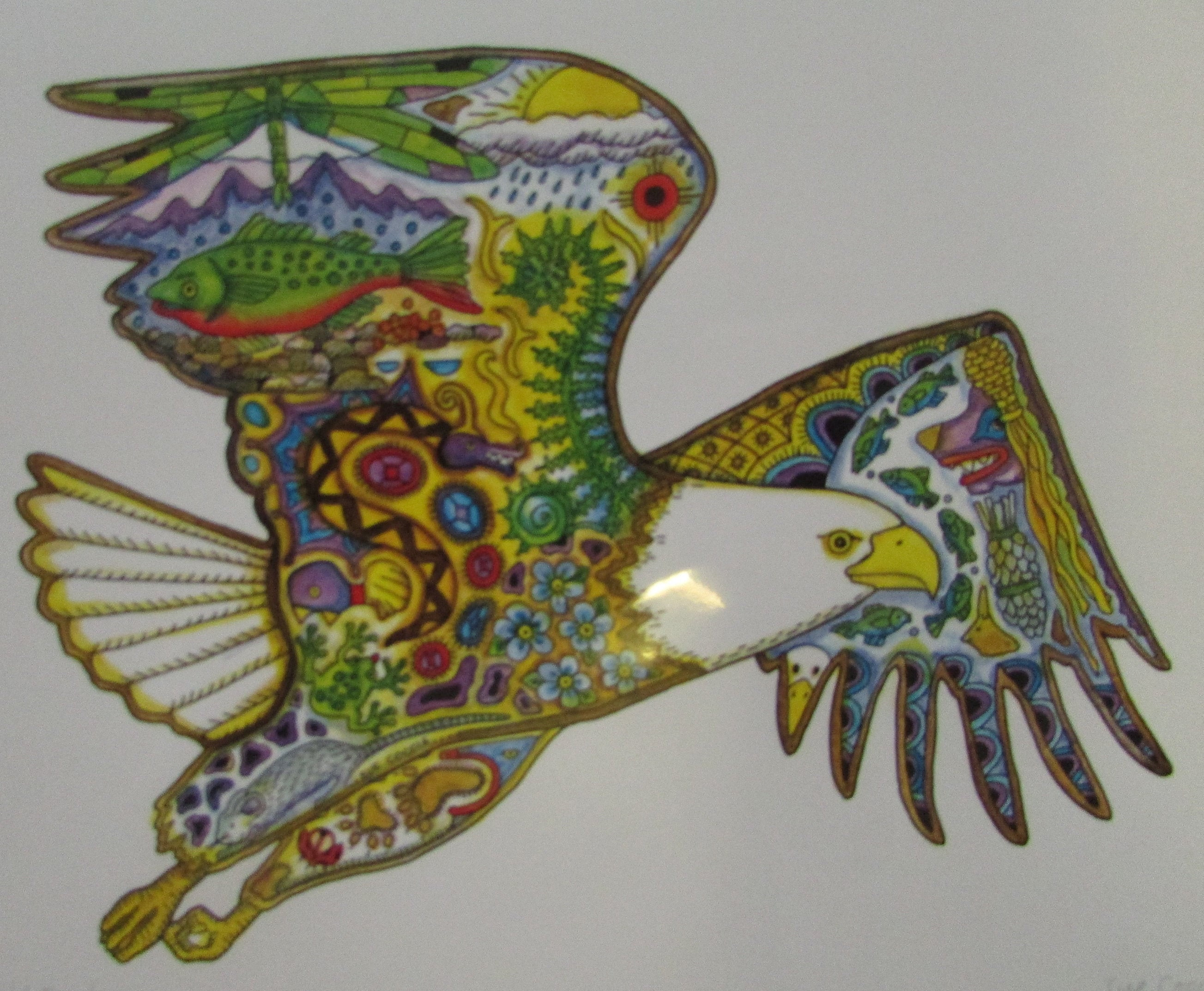 New Cherokee Indigenous Art barn Owl bald - Etsy UK