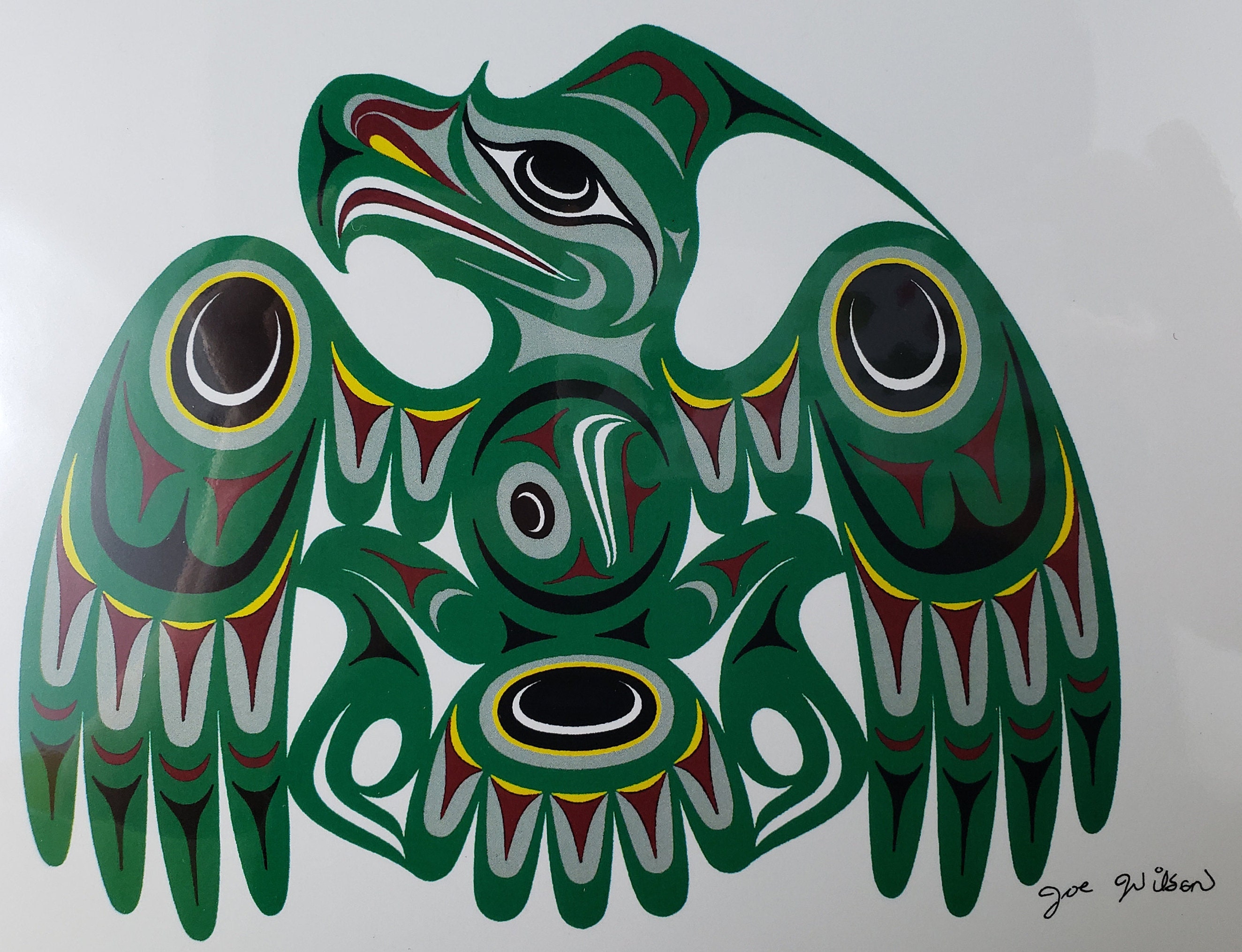 Indigenous Artist Joe Wilson Art Card With Envelope "eagle" 6" X 9 ...