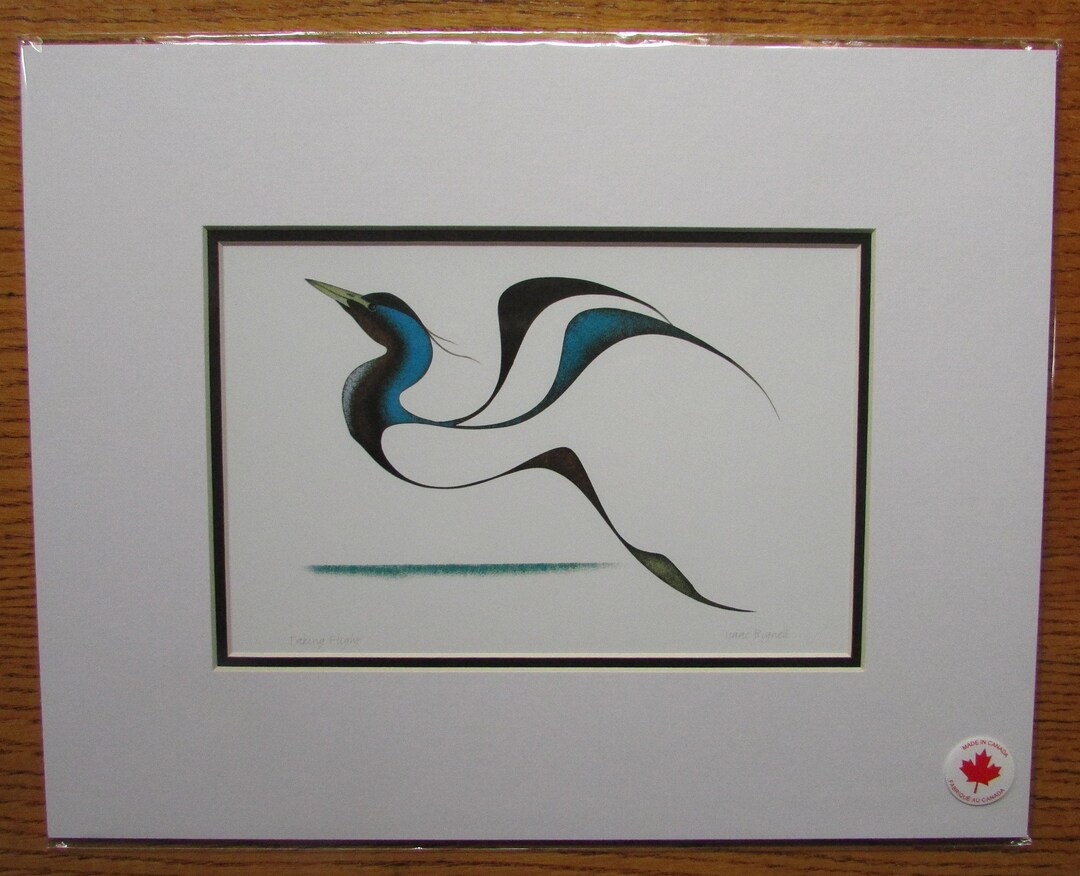 Matted Art Print "taking Flight" by Cree Artist Isaac Bignell 11"x14 ...