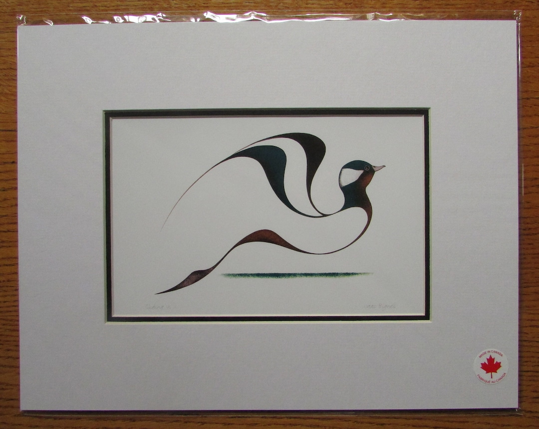 Matted Art Print "gliding In" by Cree Artist Isaac Bignell 11"x14" Made ...