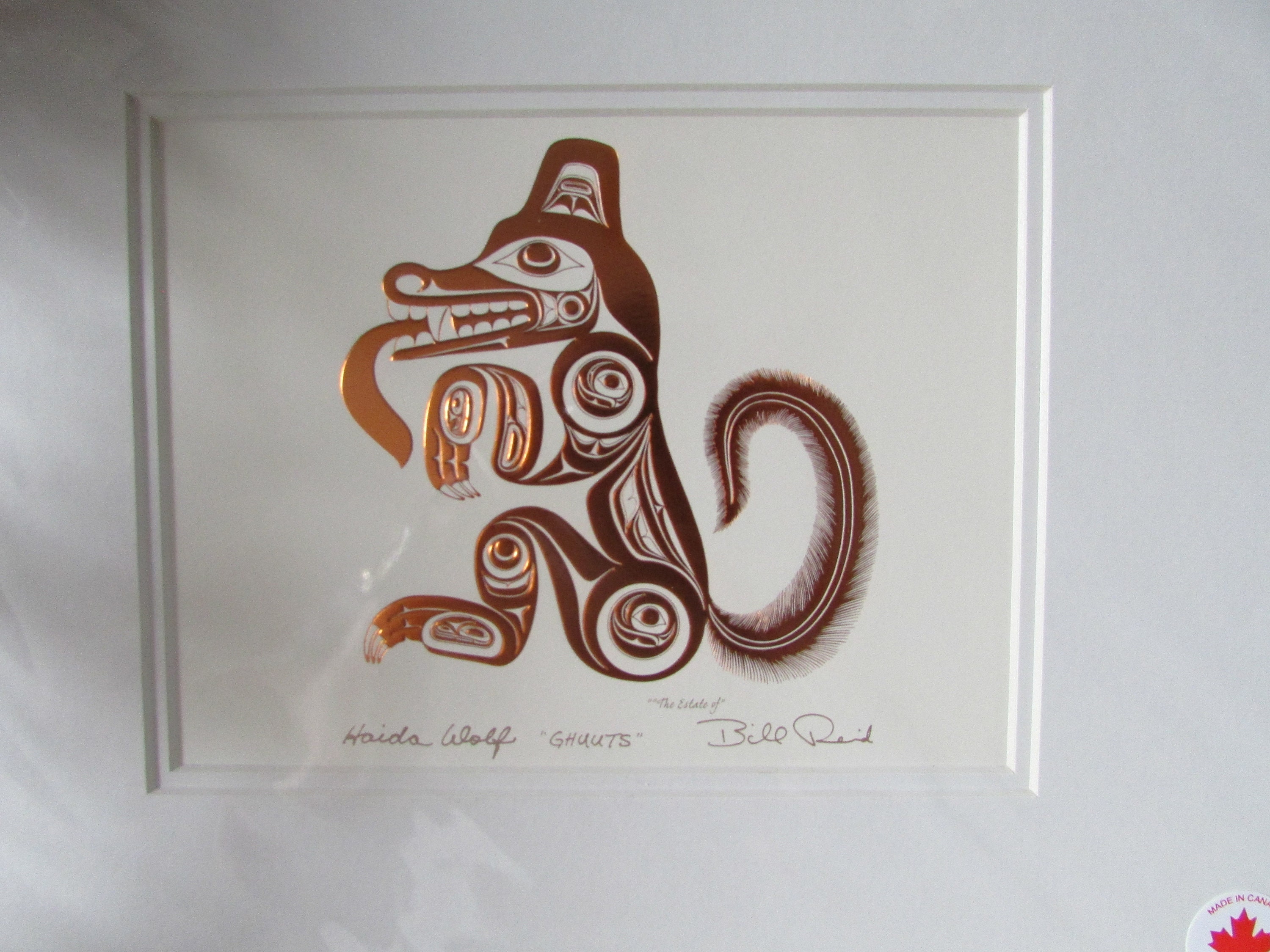 Embossed Copper Art Print "haida WOLF - Ghuuts" by Haida Artist Bill ...