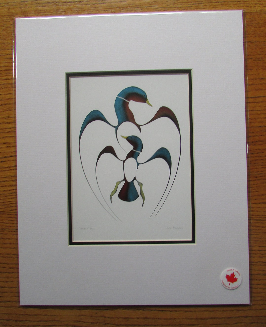 Matted Art Print "generations" by Cree Artist Isaac Bignell 11"x14 ...