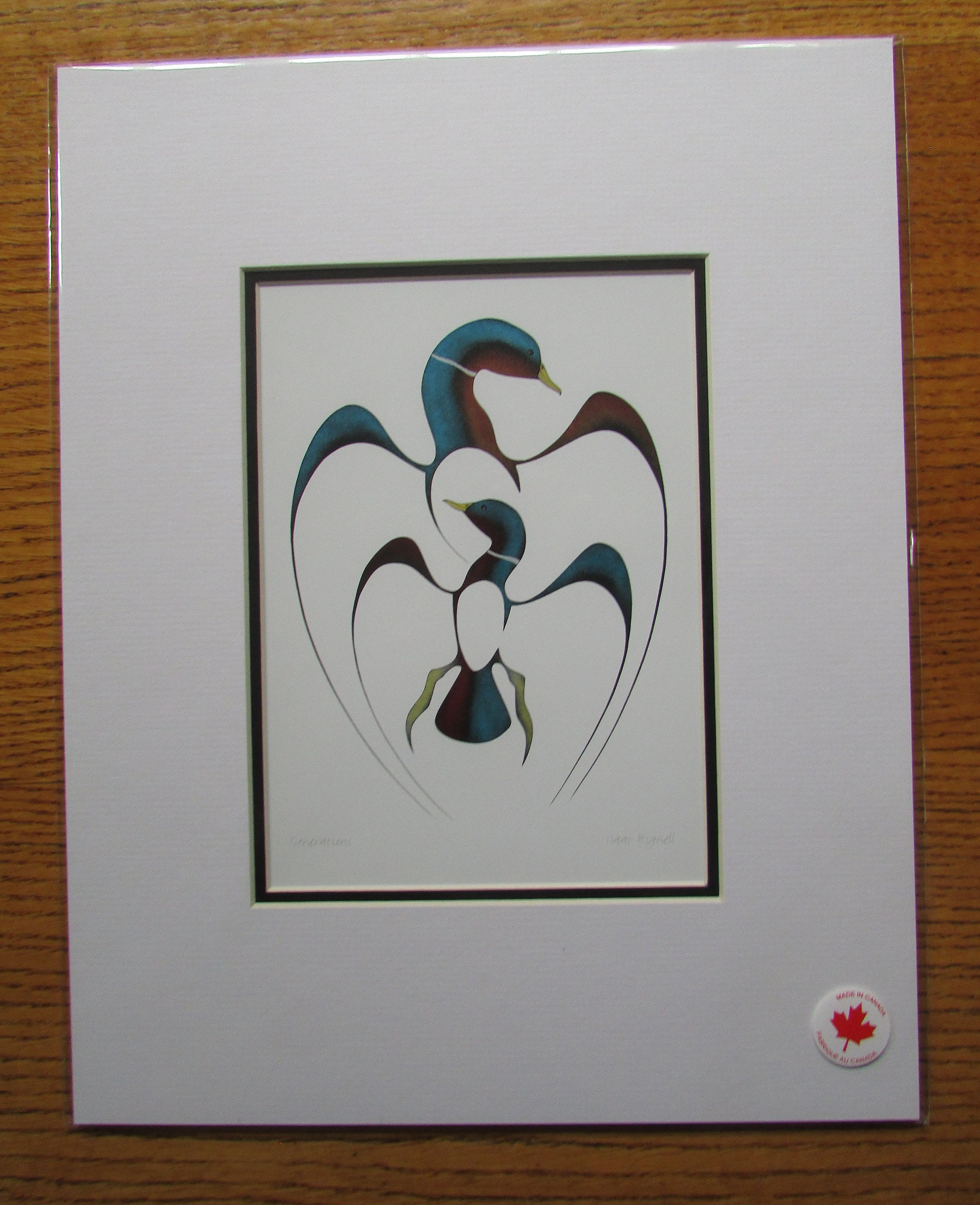 Matted Art Print "generations" by Cree Artist Isaac Bignell 11"x14 ...