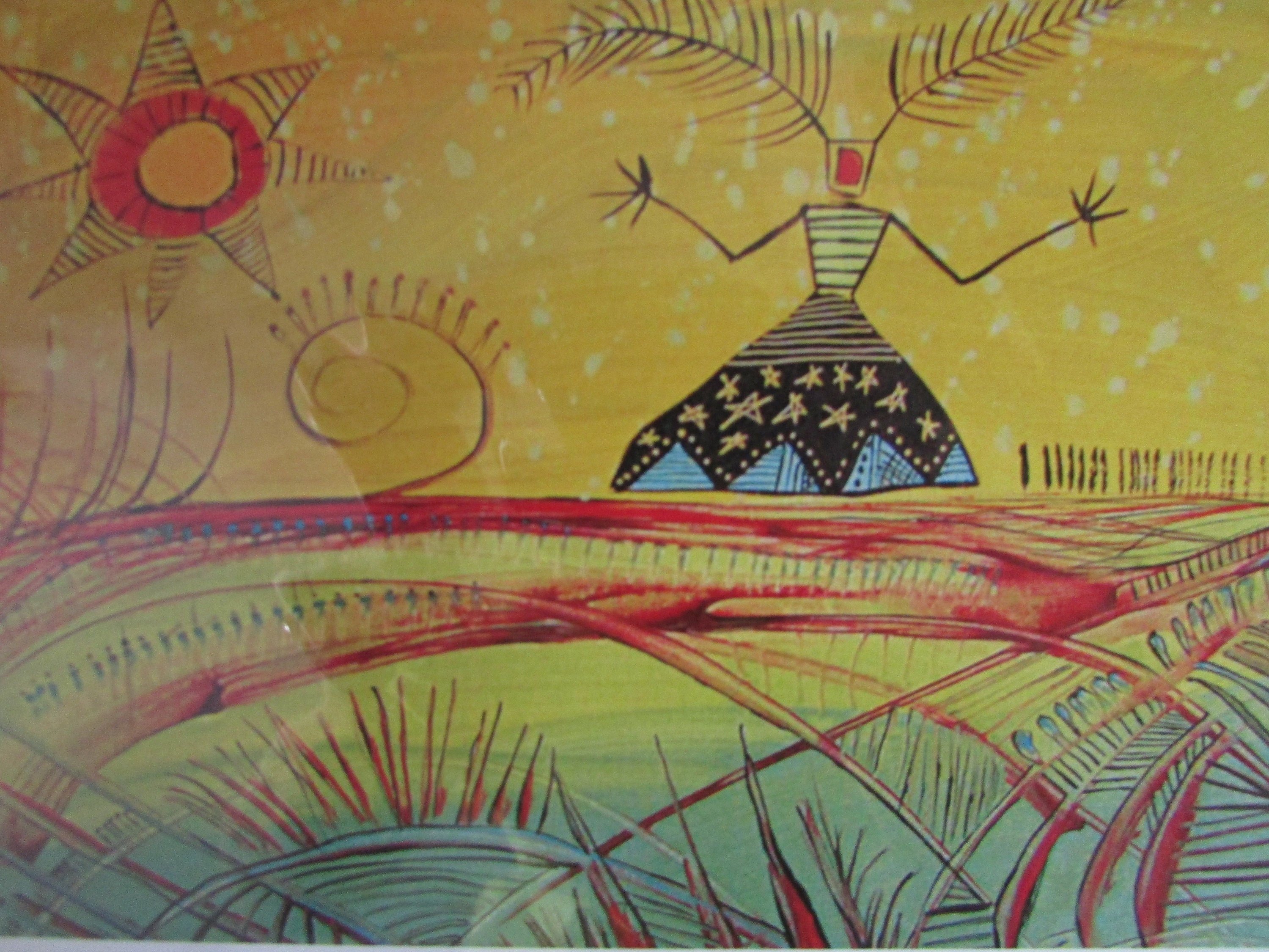 New "mi'kmaq Woman With Star Dress" Art Card by First Nations Artist ...