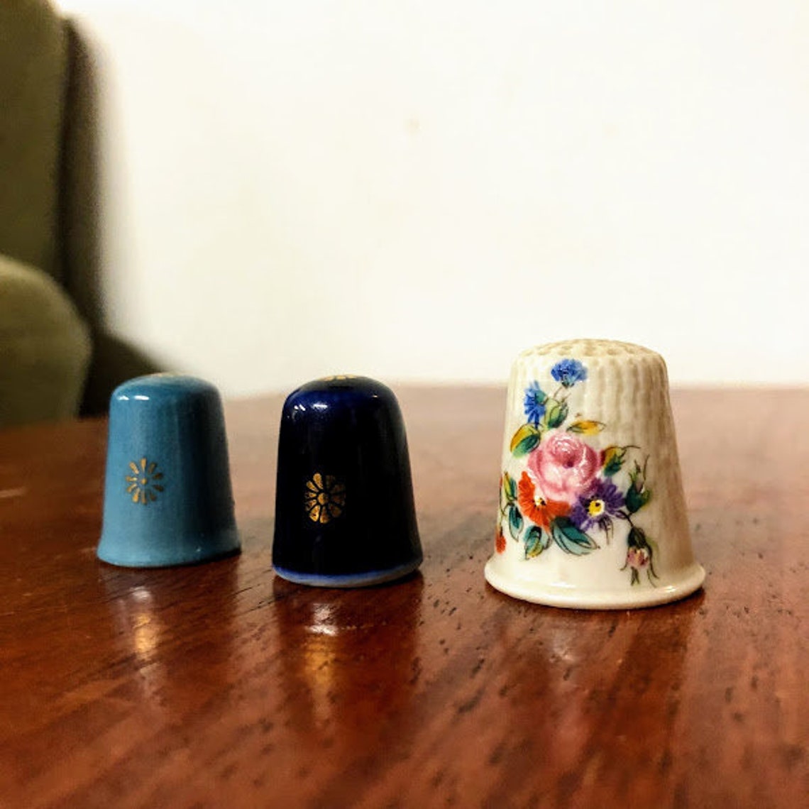 Vintage Limoges France Trio of Miniature Thimbles - Etsy