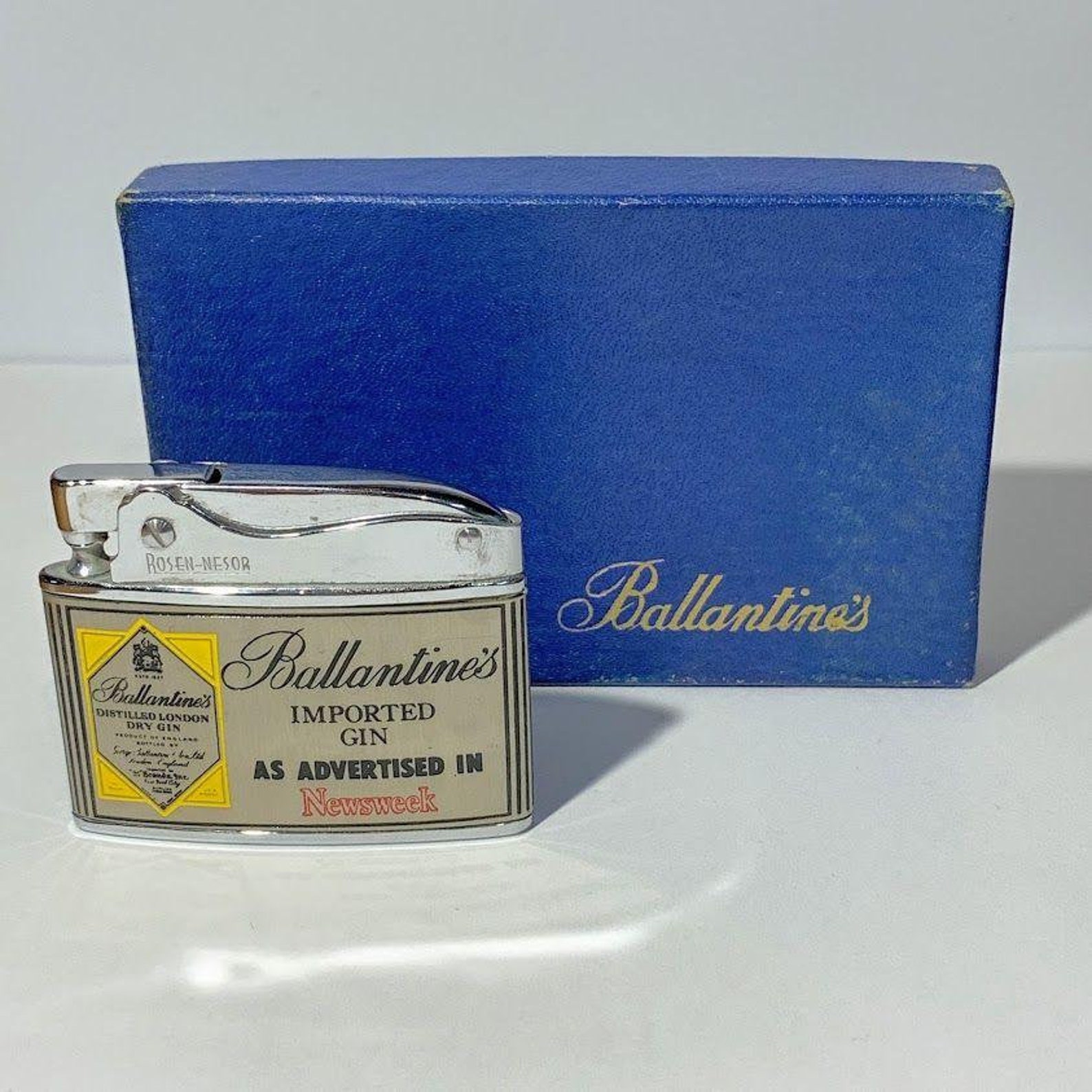 Vintage Advertising Lighter Rosen Nesor Ballantines Gin and | Etsy