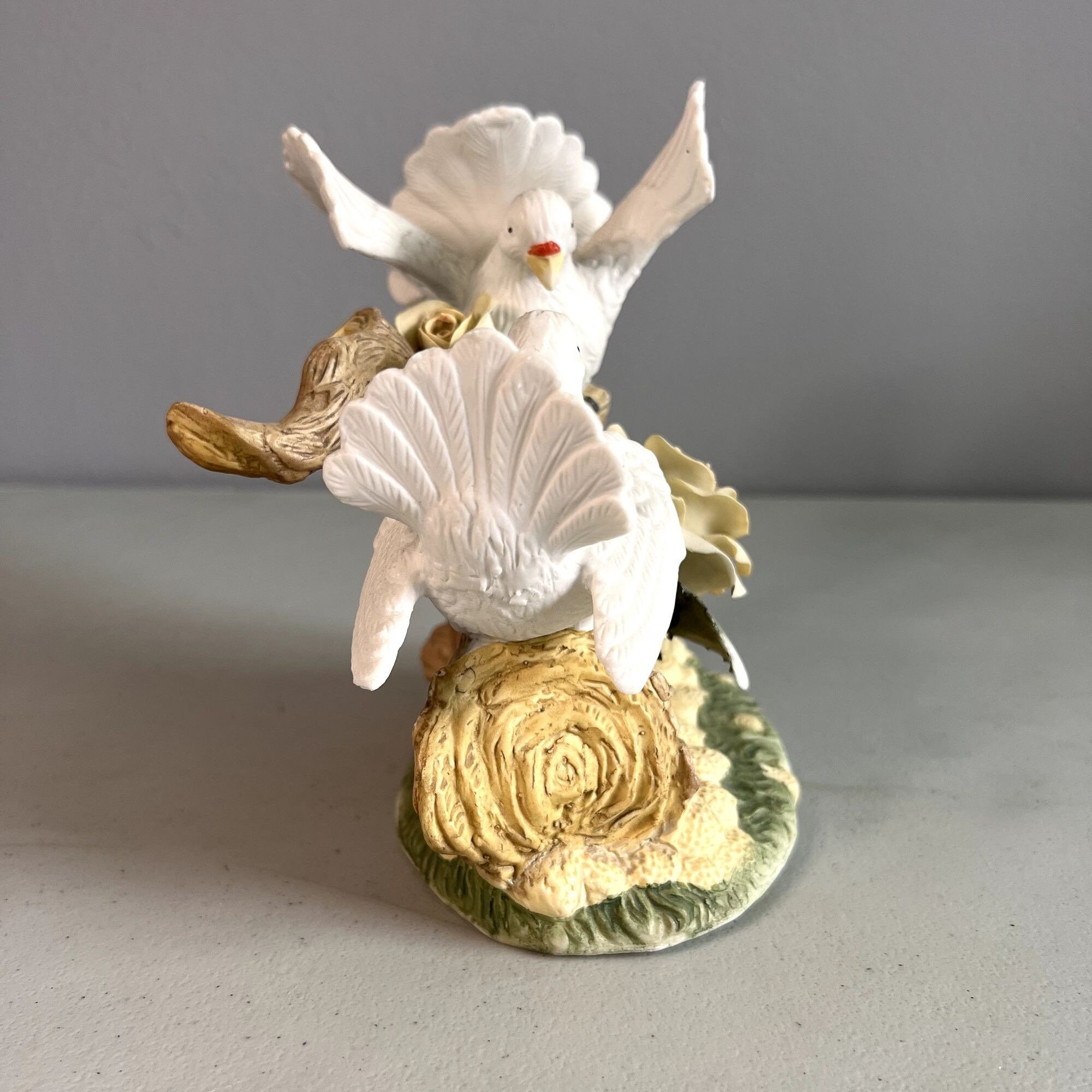 Vintage Capodimonte Porcelain Doves and Rose Tree Figurine - Etsy