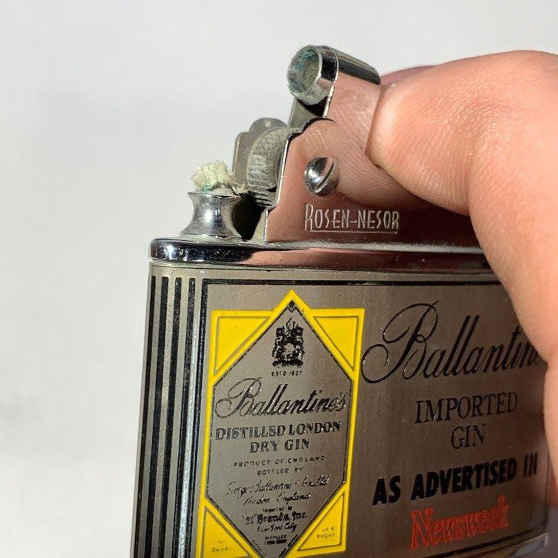 Vintage Advertising Lighter Rosen Nesor Ballantines Gin and - Etsy