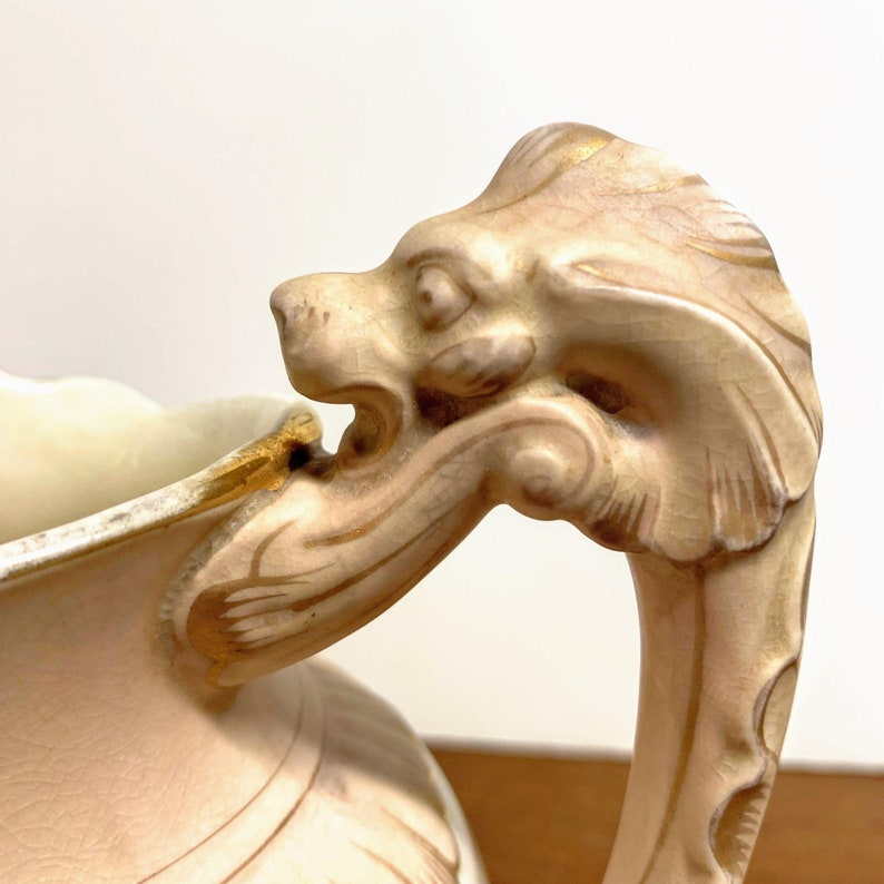 Antique Edwin Bennett Pottery Company Lions Head Pitcher - Etsy