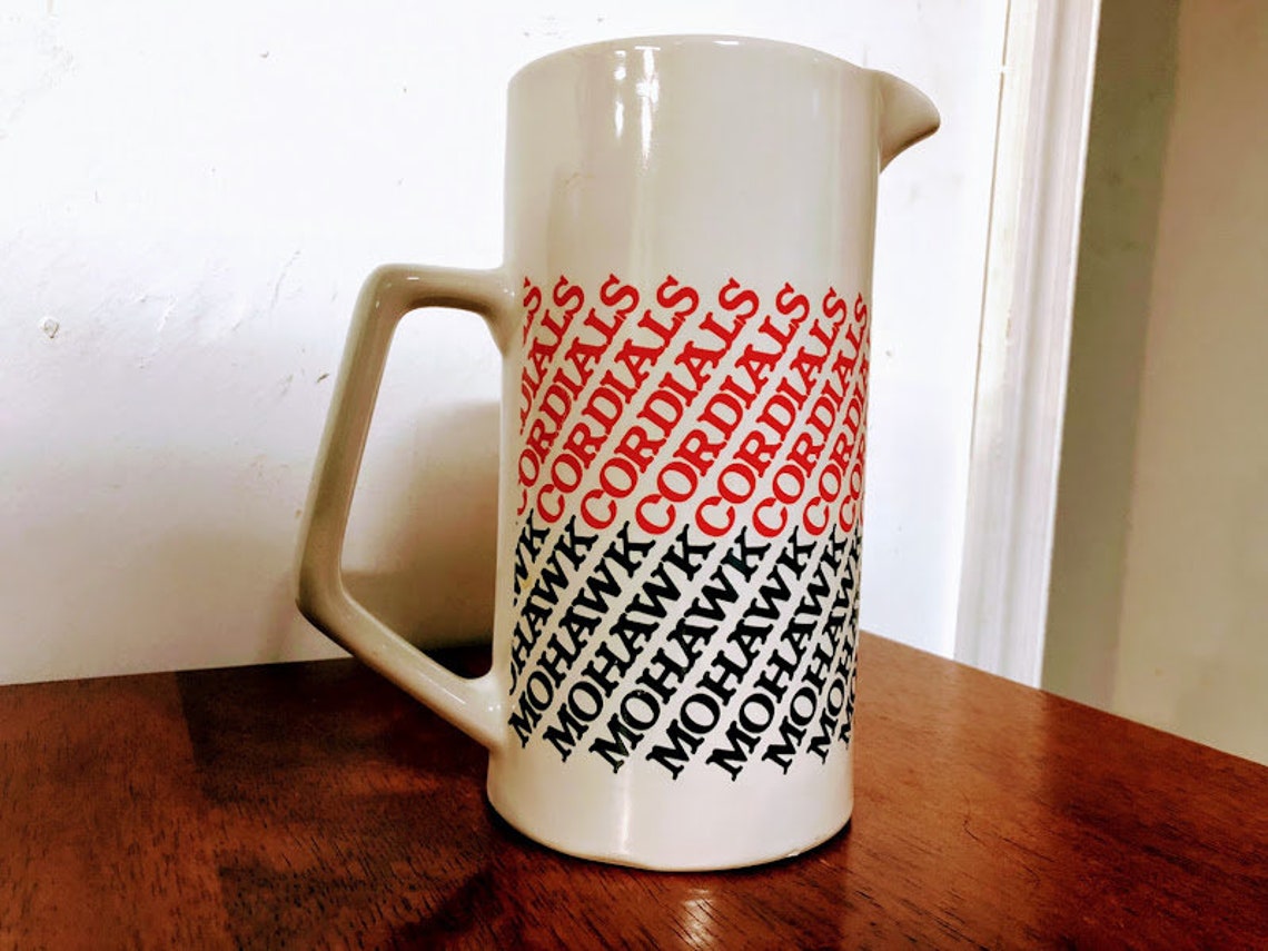 Vintage Mohawk Cordials Ceramic Beer Pitcher - Etsy