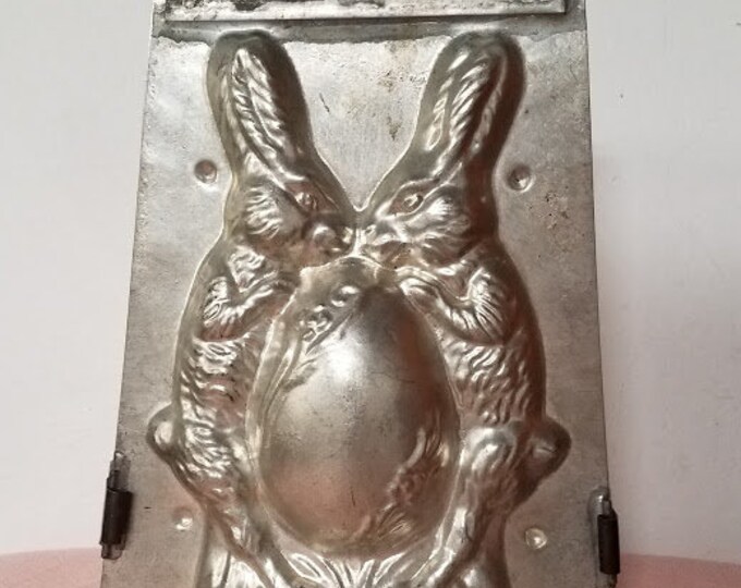 Vintage Antique Large Standing Chocolate Mold Two Rabbits One Egg - Etsy