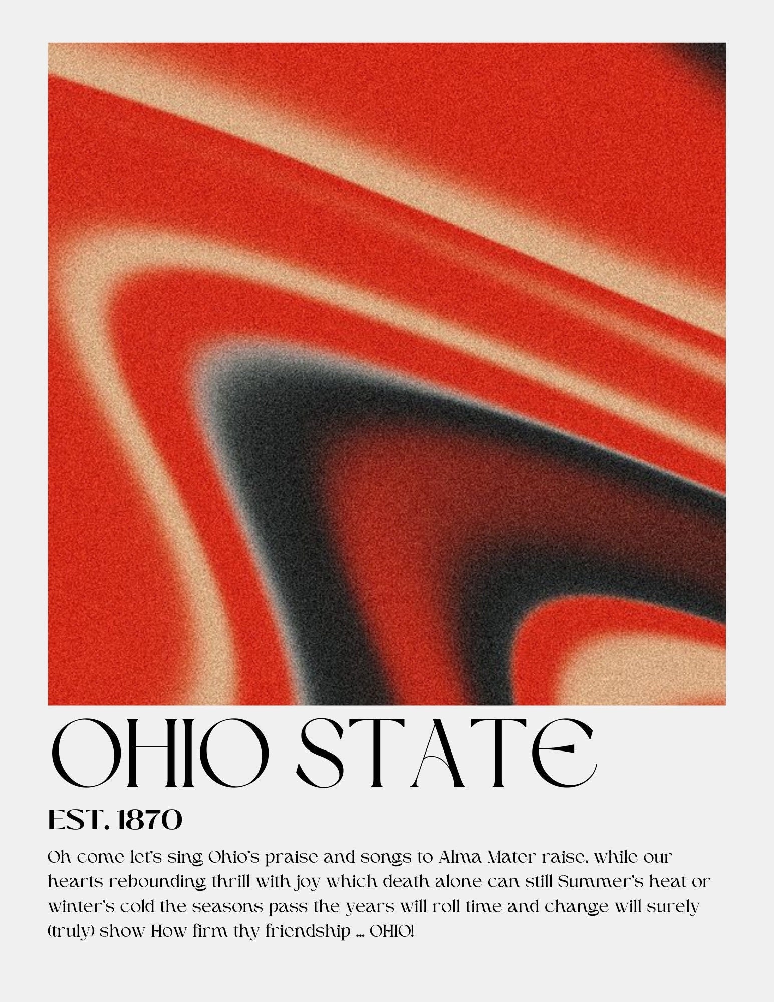Ohio State Aura Poster - Etsy