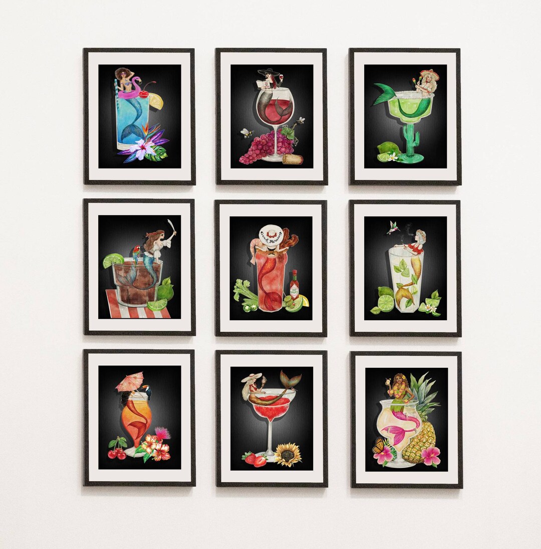 Bar Sign | Mermaid Sign | Alcohol Sign | Cocktail Sign | Mermaid Wall ...