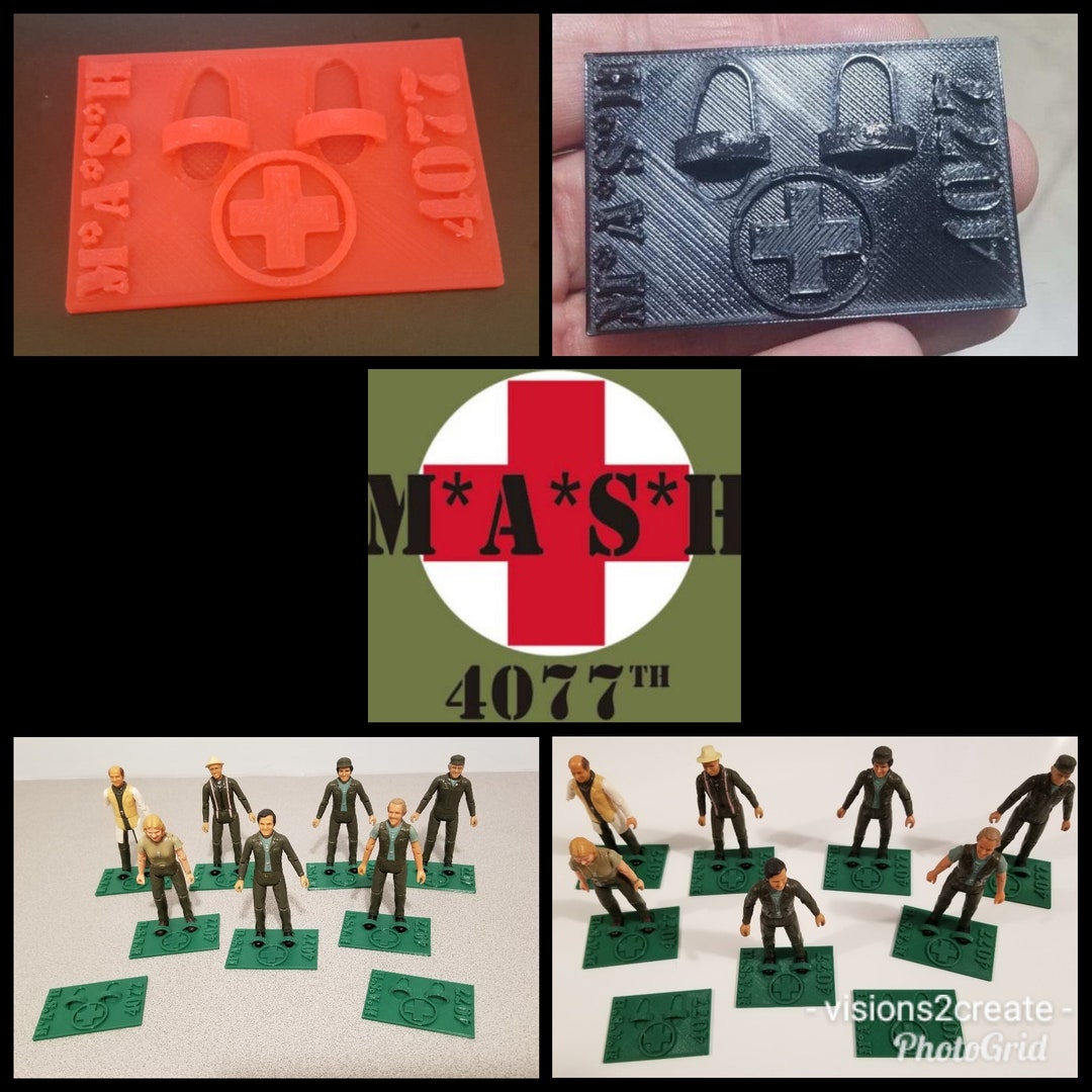 Vintage, Mash, Mash, Action Figure, Tri-star, Custom, Stand, Toy ...