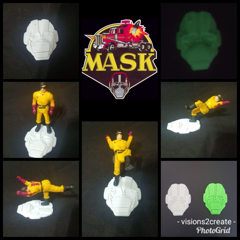 Vintage m.a.s.k. mask custom display stands kenner toy | Etsy