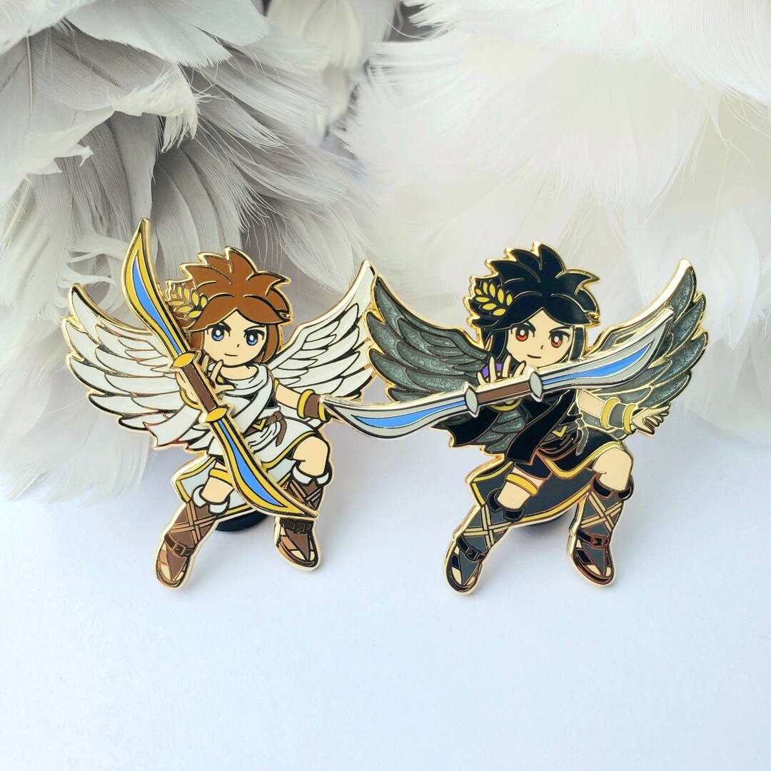 Little Angel Pearlescent Spinning Enamel Pin - Etsy