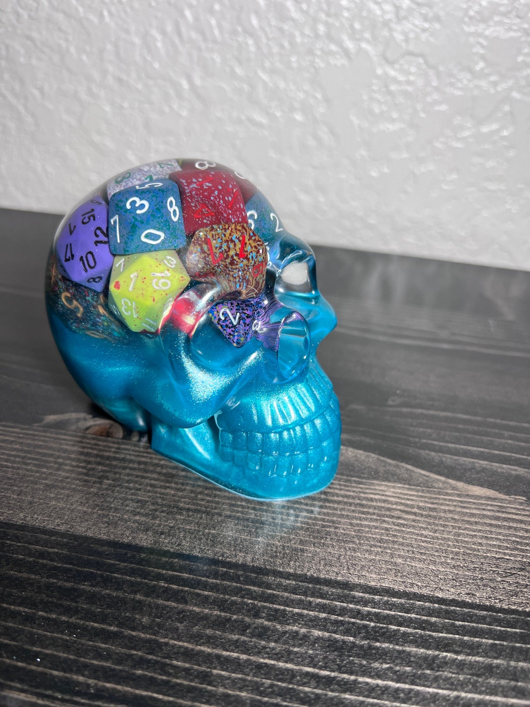 Polyhedral Dice Epoxy Skull - Etsy