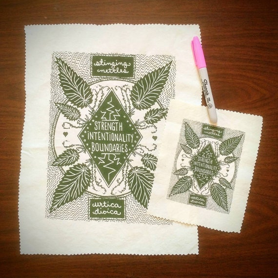 Stinging Nettle Patch. original artwork | Etsy