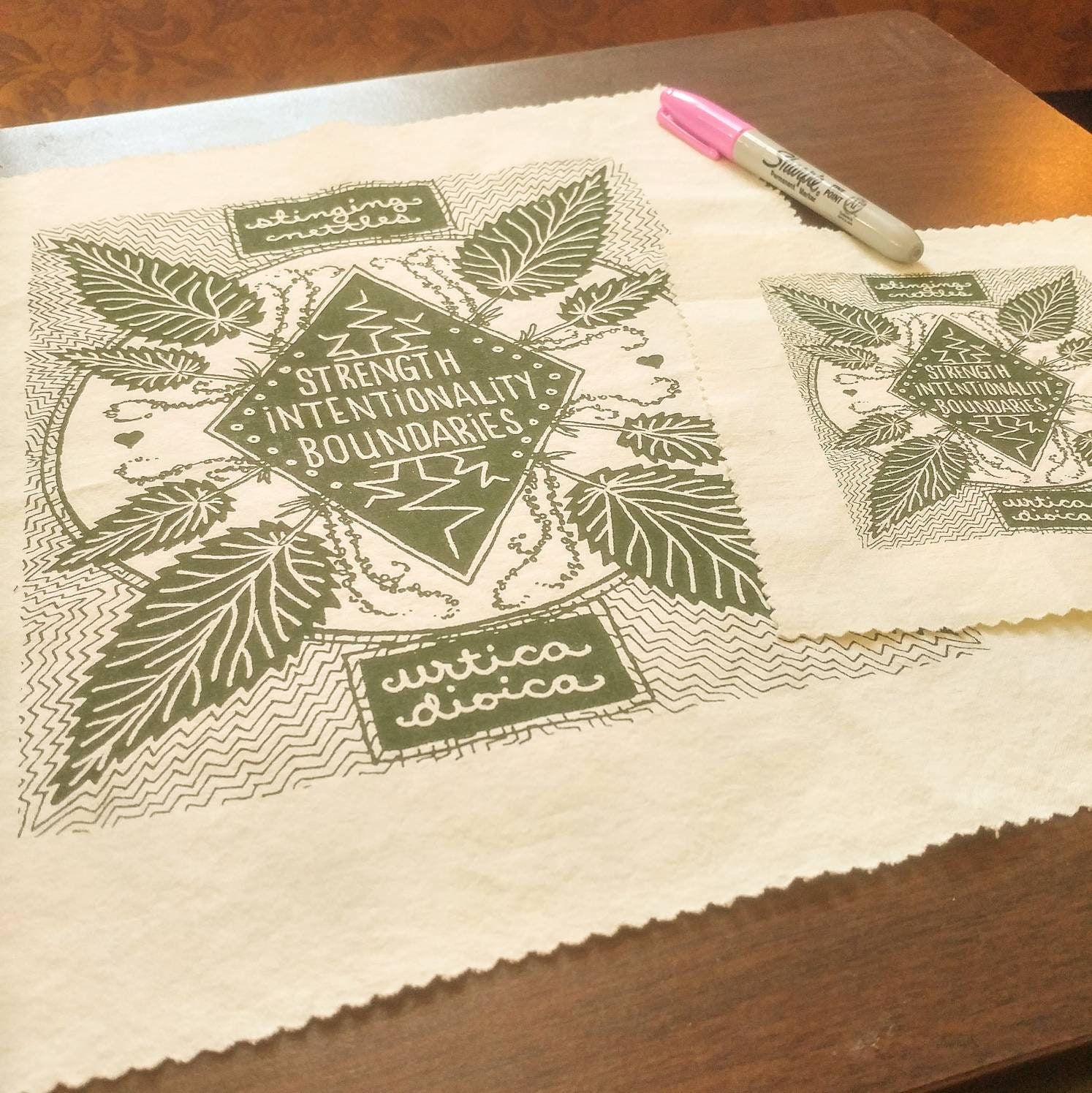 Stinging Nettle Patch. original artwork | Etsy