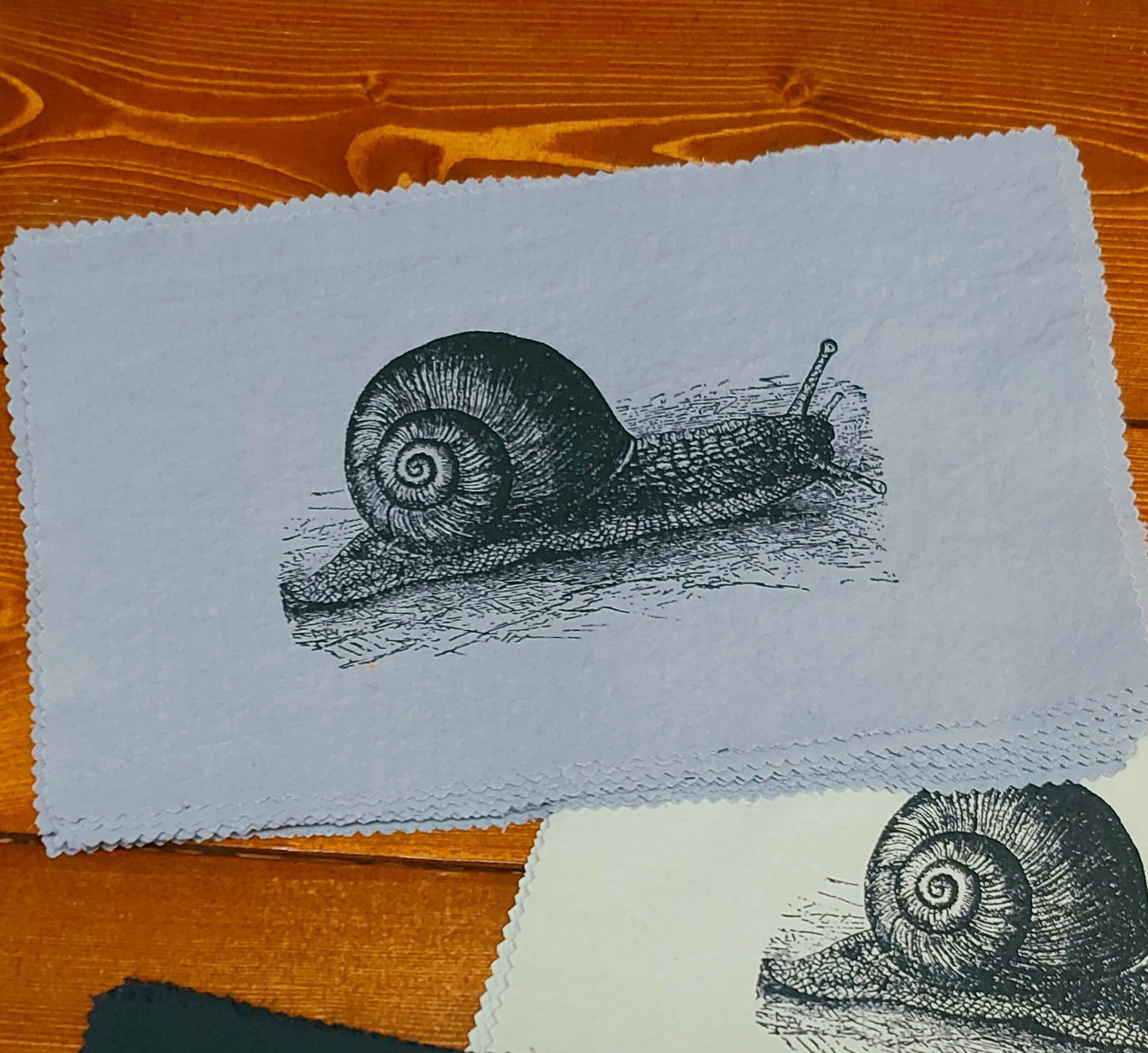 Snail Patch Handmade Printed on Repurposed Fabric - Etsy