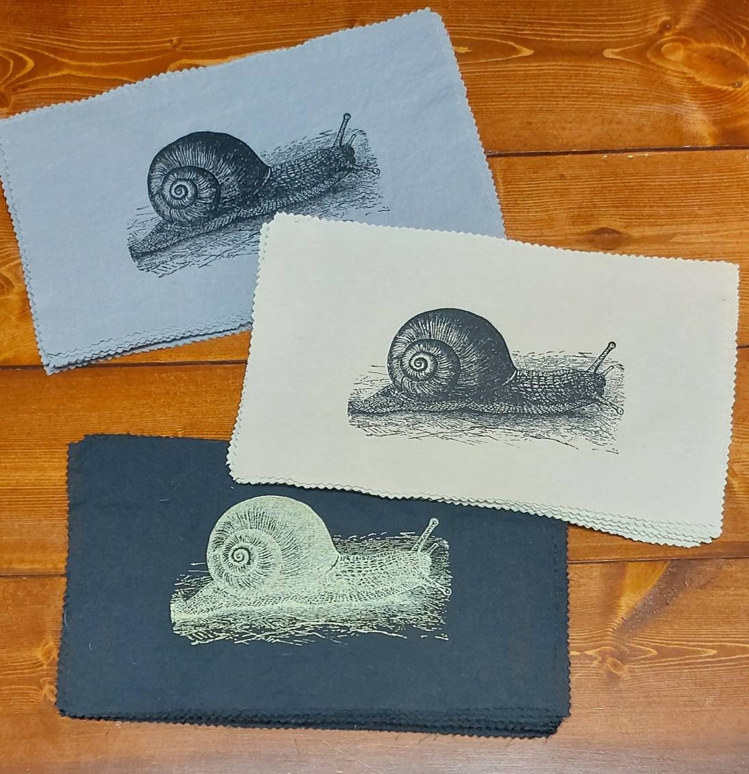 Snail Patch, Handmade, Printed on Repurposed Fabric - Etsy