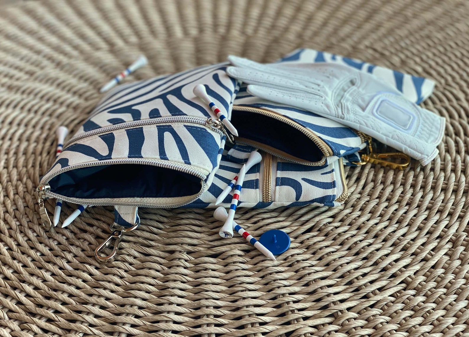 Golf Tee Bag MADE TO ORDER Golf Tee Bag Golf Gift Clip-on Tee Bag Golf ...