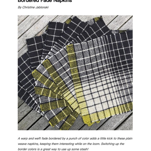 Rigid Heddle Pattern PDF: Vanishing Point Napkins - Etsy