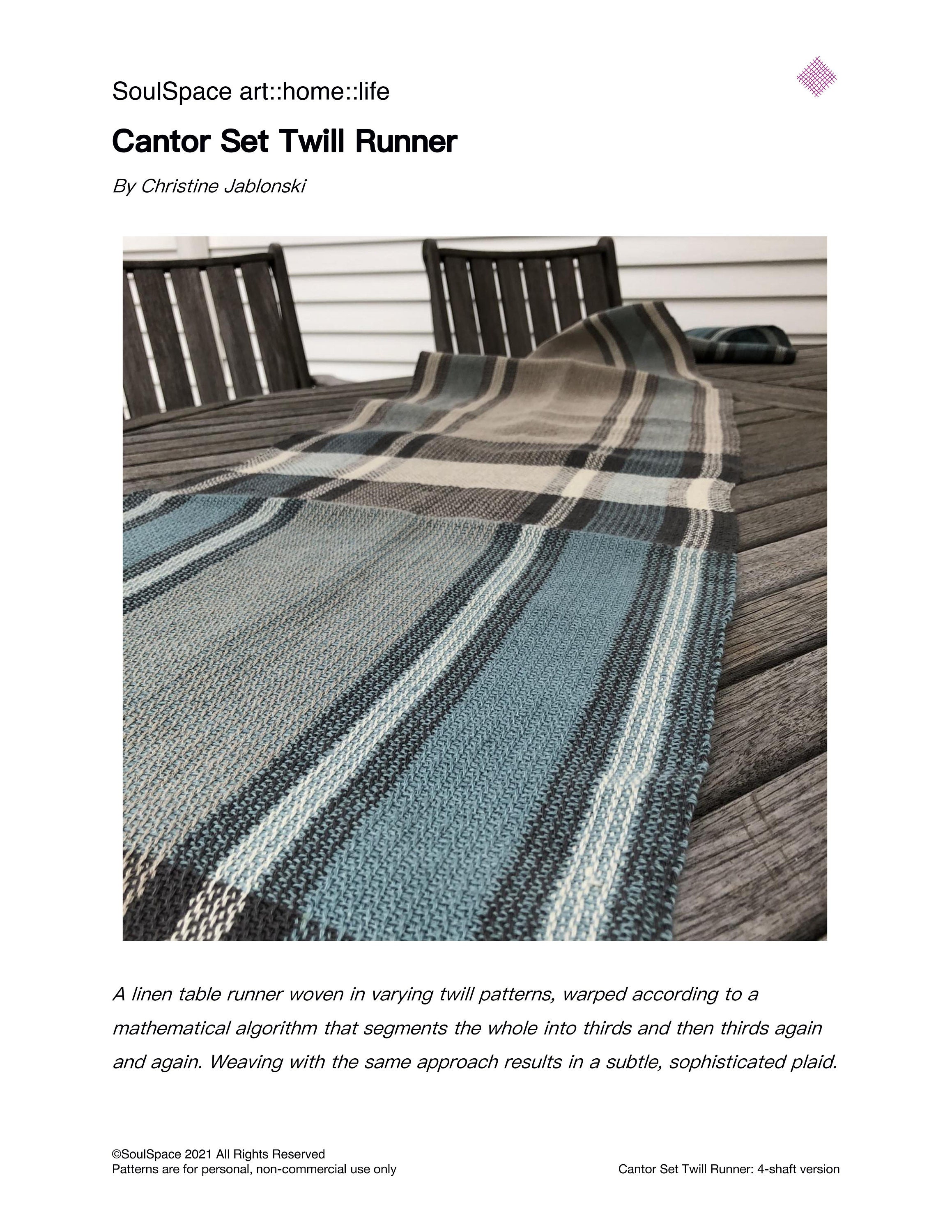 4-shaft Pattern PDF: Cantor Set Twill Table Runner - Etsy