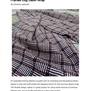 Rigid Heddle Pattern PDF: Framed Log Cabin Wrap - Etsy