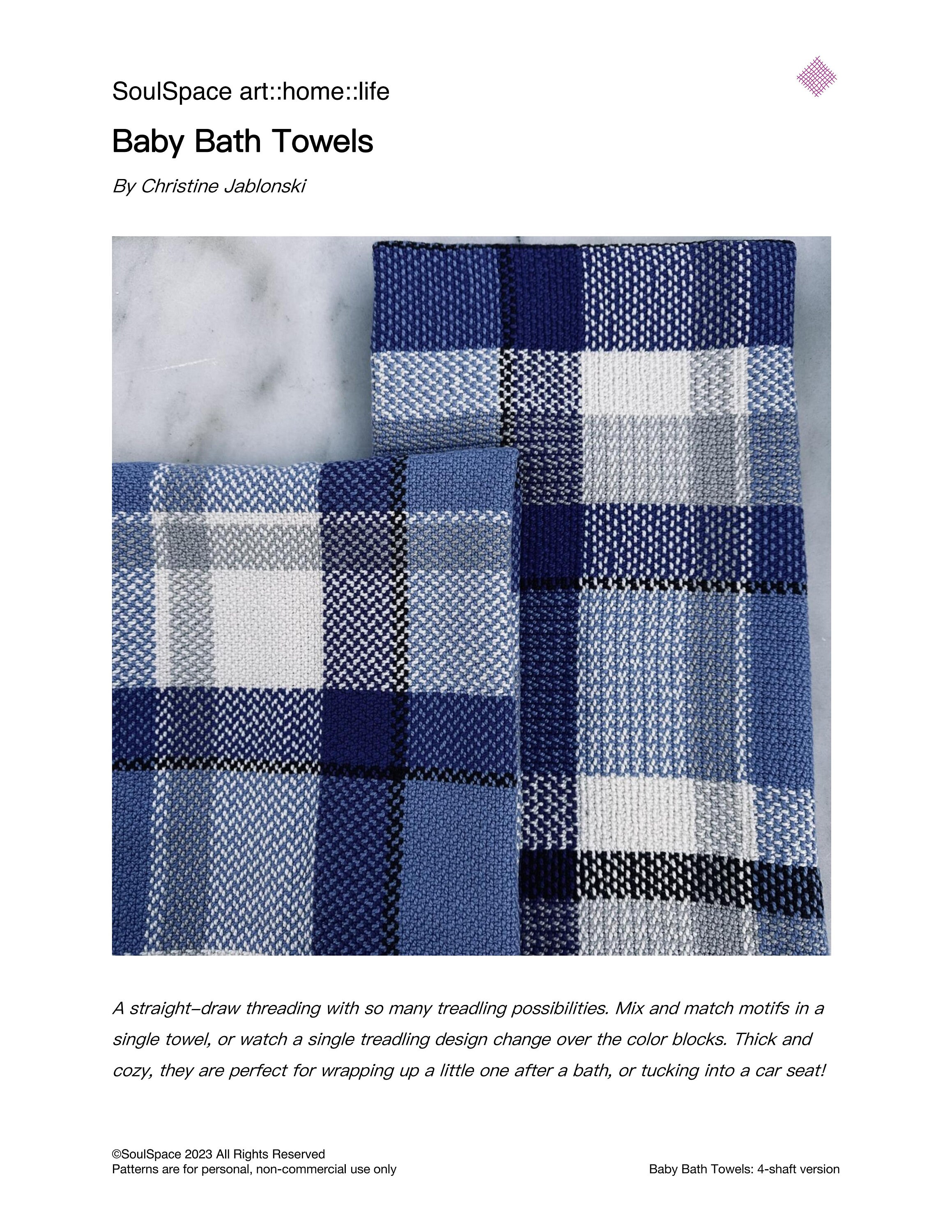4-shaft Pattern PDF: Baby Bath Towels - Etsy