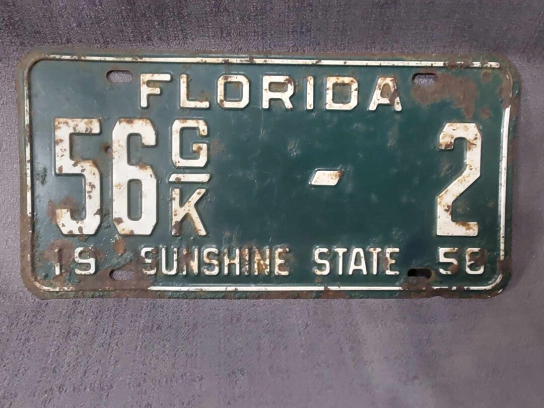 1958 Florida License Plate Hamilton County - Etsy