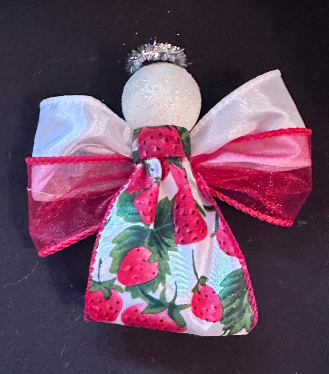Strawberry Themed Angel Ornament - Magnet. Pick 1 of the 2 Patterns in ...
