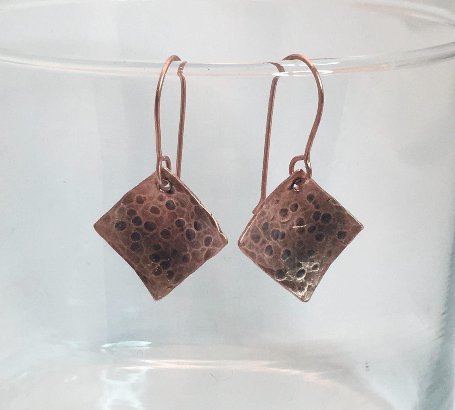 Dimpled Diamond Earrings - Etsy