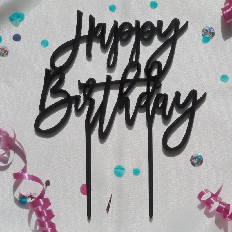 Cake Topper Happy Birthday Cake Topper - Etsy