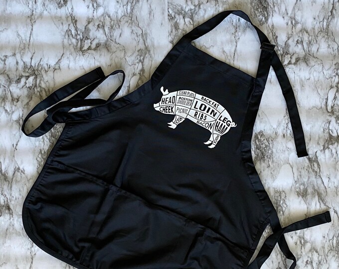 Meat Lover Butcher Cut Pig Apron Perfect Gift for Fathers Day - Etsy