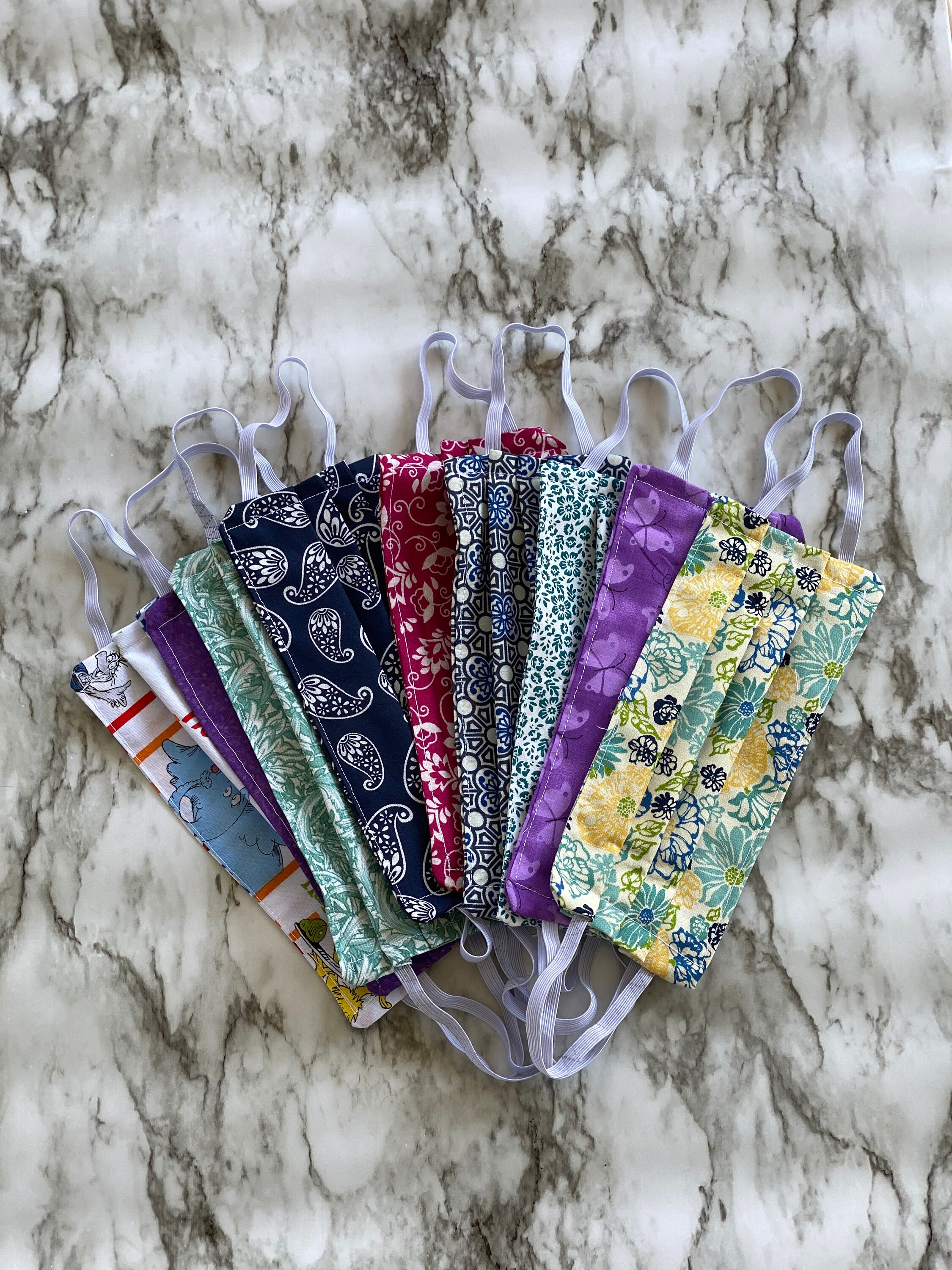 5 Pack Personal Face Mask Covering 100% Cotton Fabric Washable | Etsy