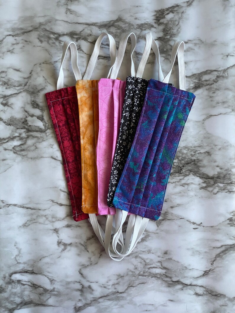 5 Pack Personal Face Mask Covering 100% Cotton Fabric Washable | Etsy