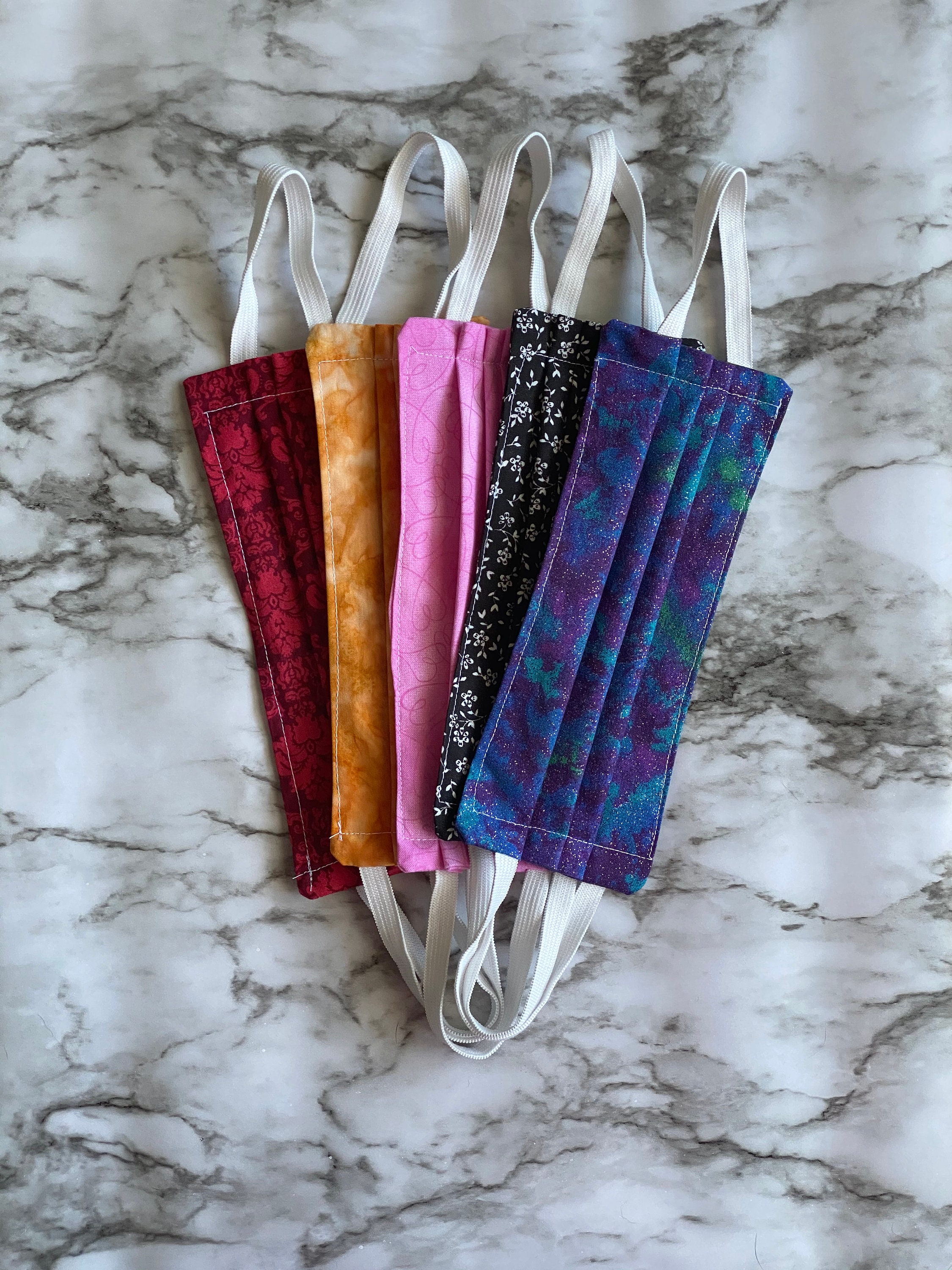 5 Pack Personal Face Mask Covering 100% Cotton Fabric Washable | Etsy