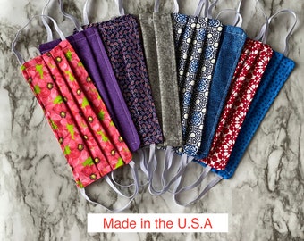 5 Pack Personal Face Mask Covering 100% Cotton Fabric Washable | Etsy