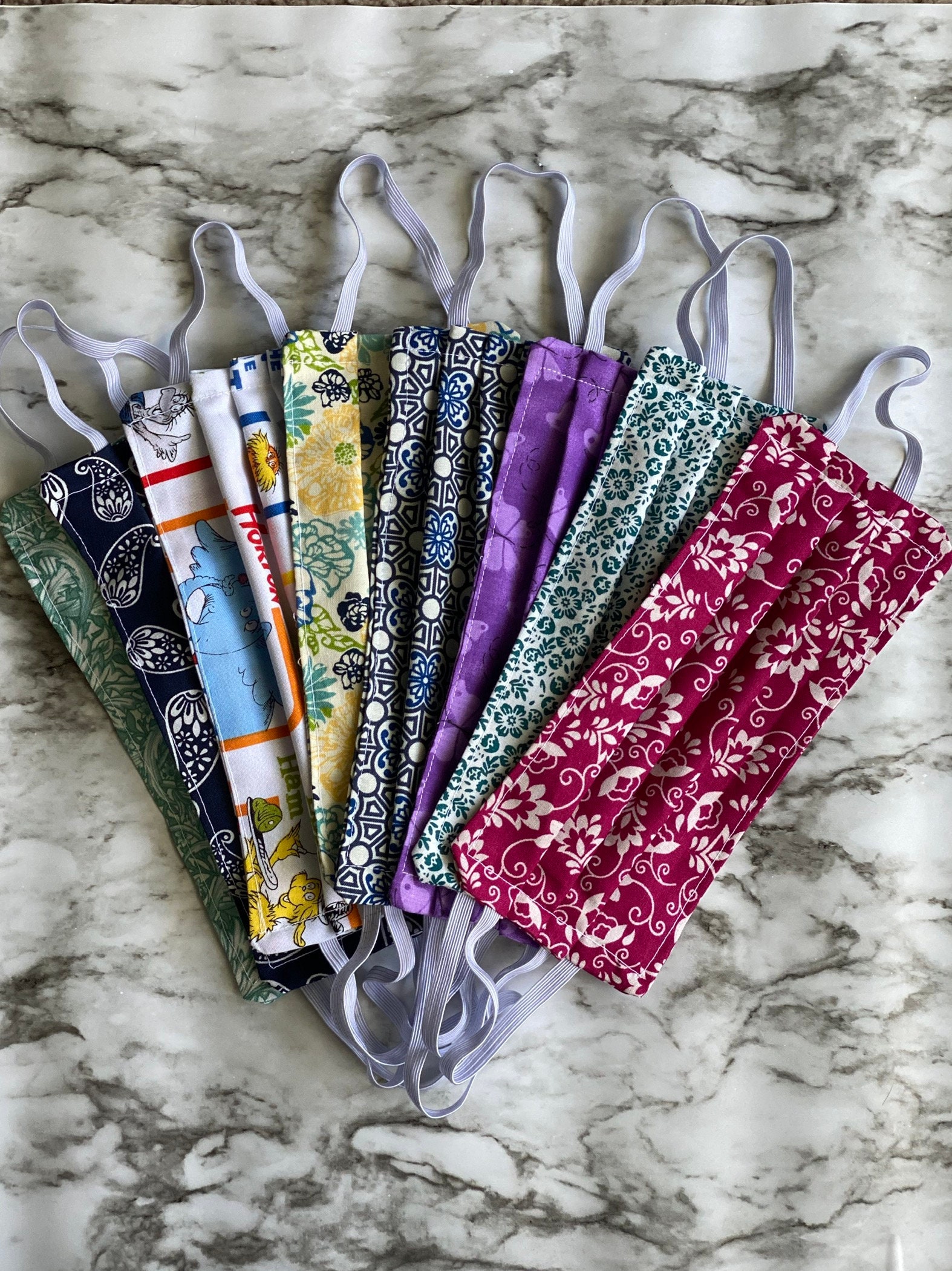 5 Pack Personal Face Mask Covering 100% Cotton Fabric Washable | Etsy