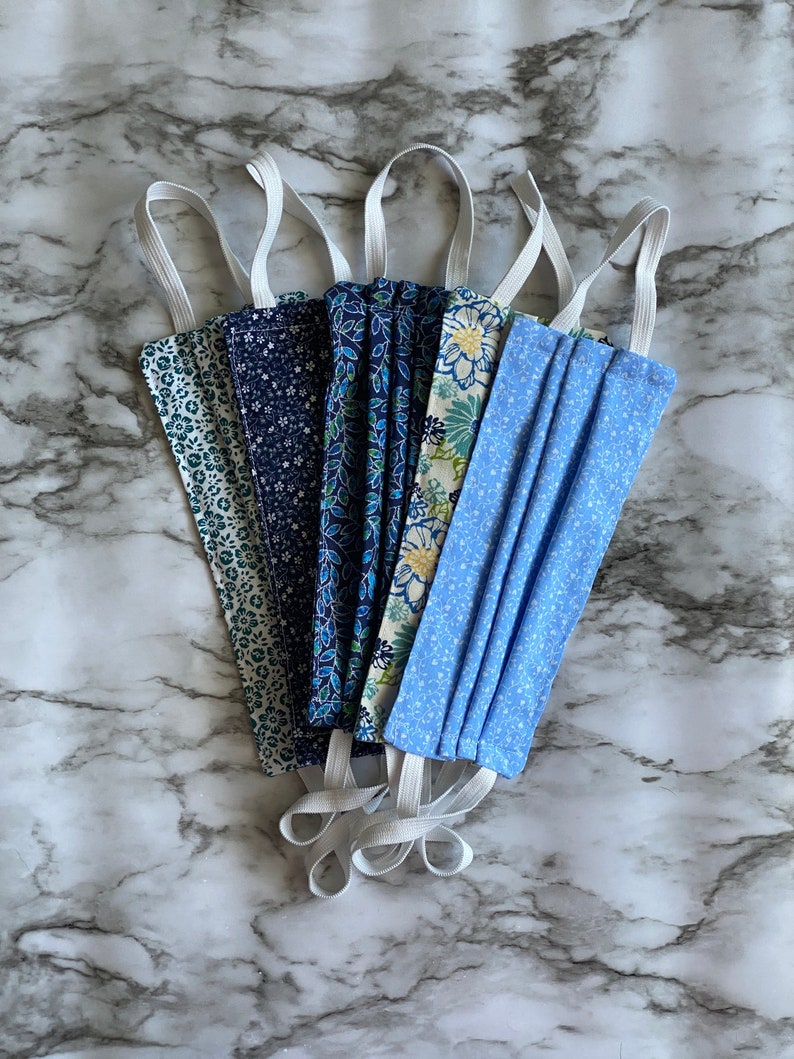 5 Pack Personal Face Mask Covering 100% Cotton Fabric Washable | Etsy