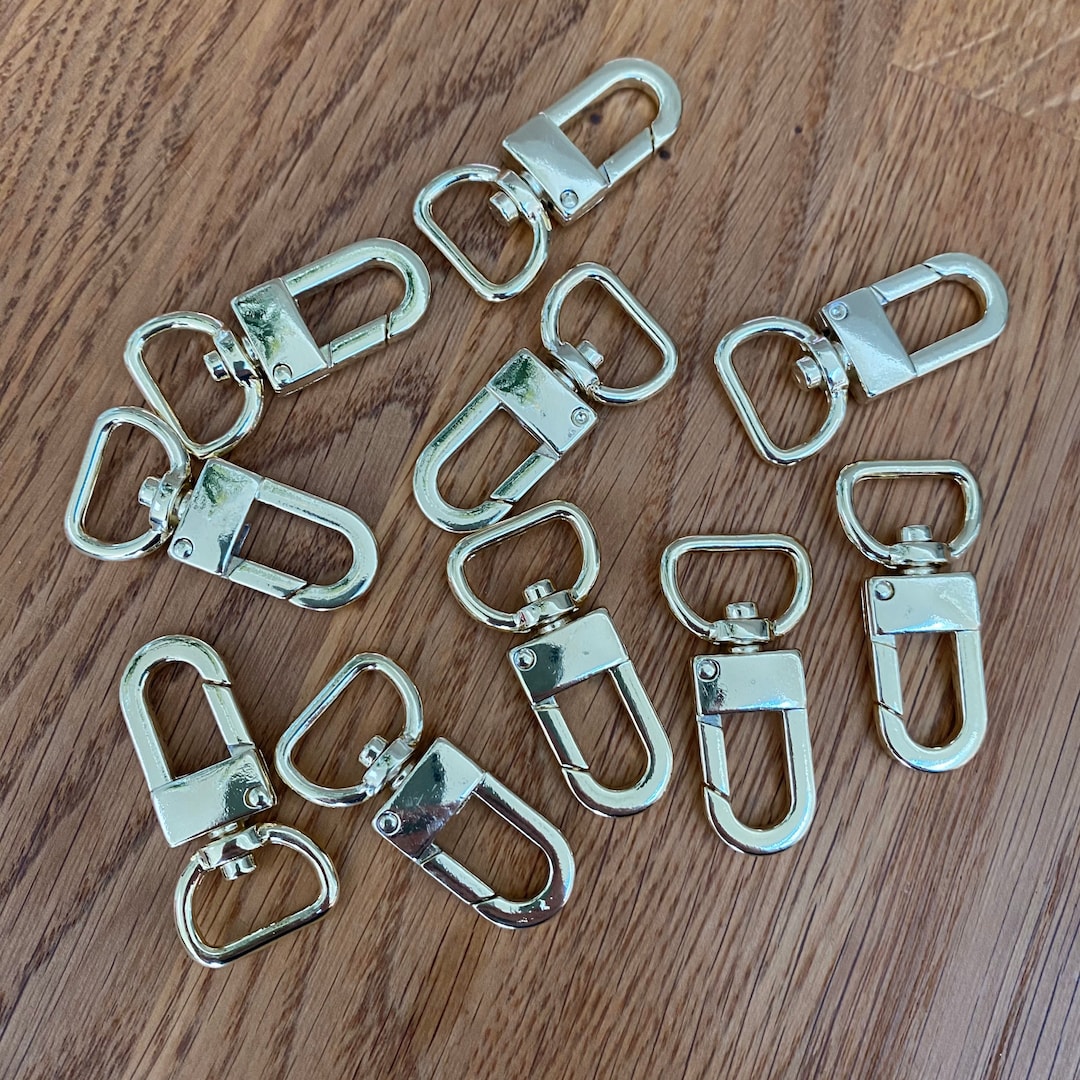 10x 16mm GOLD Handbag HOOKS for LUGGAGE Tag or Keyring Unbranded Gold ...