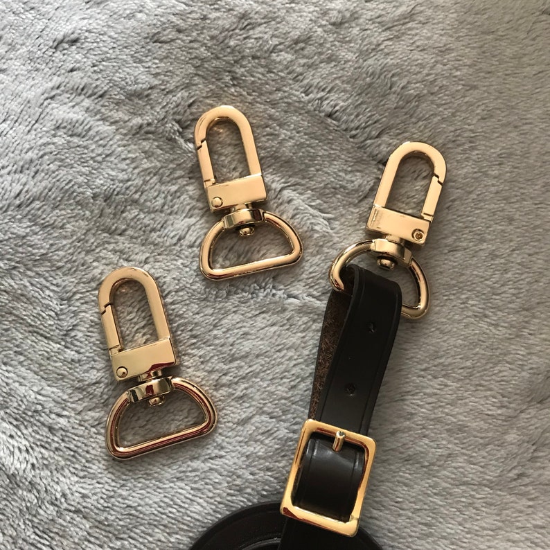Silver & Gold Lobster Clasp Hooks: Luggage Tag Keyring Clips, Two Pack ...