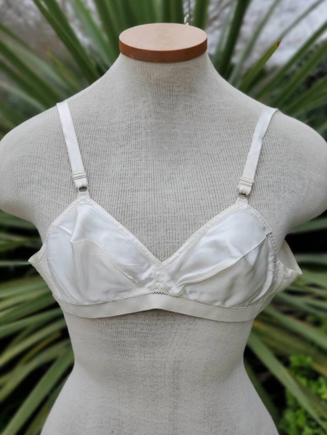 Vintage 1940s Charis Ivory Satin Bullet Bralette Size XXS/XS - Etsy